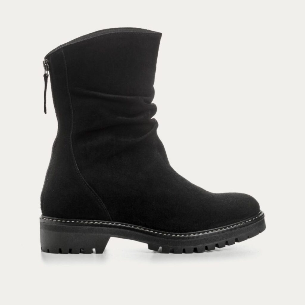 Bottines Velours Noir Femme